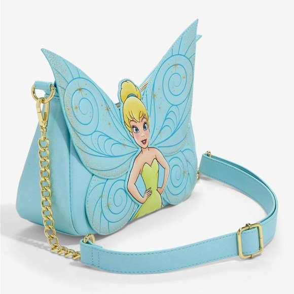 Loungefly | Bags | Loungefly Collector Tinkerbell Blue Crossbody Bag ...